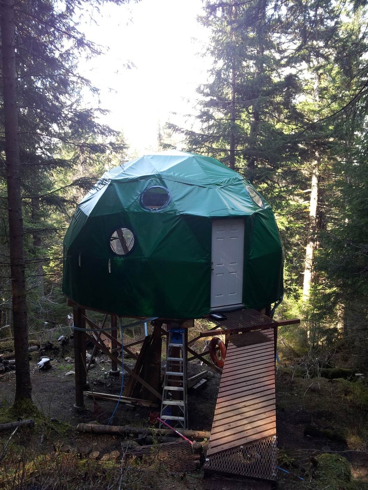 Elevated Tiny Dome Cabin Tiny House Pins