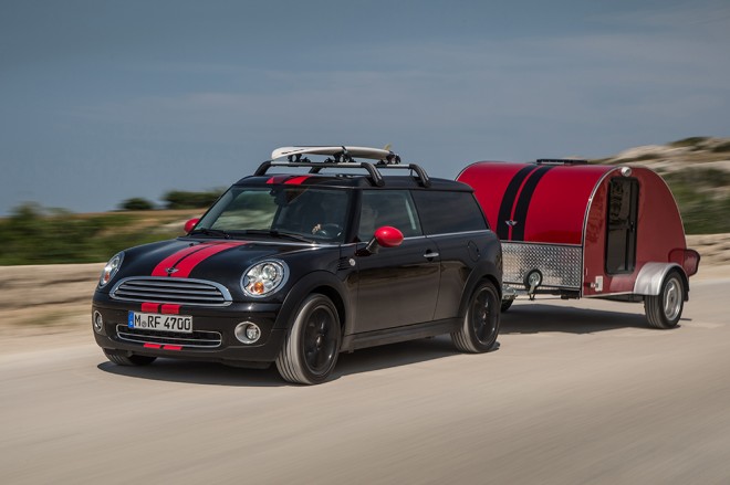 Mini Cooper Micro Camping with a Teardrop Trailer - Tiny House Pins